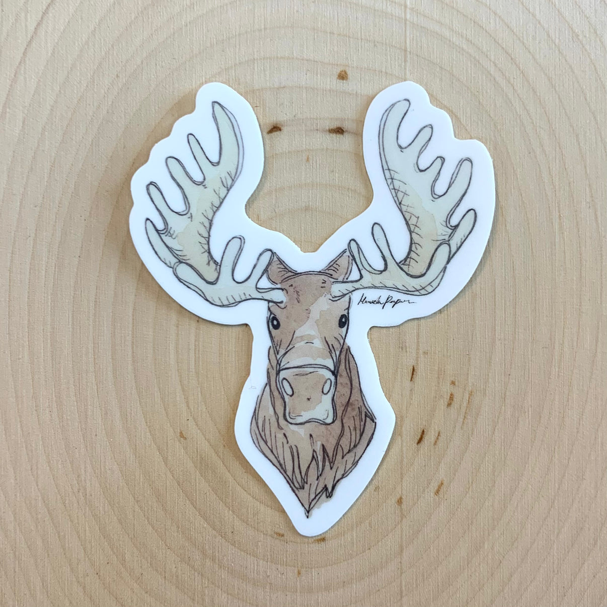 Moose Sticker – Red Fox Design Studio LLC