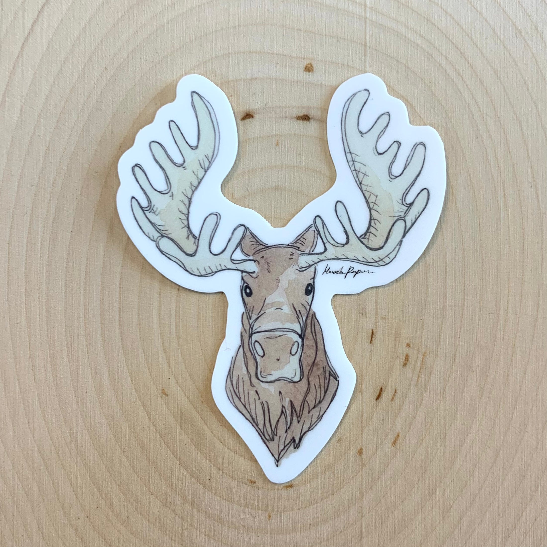 Moose Sticker – Red Fox Design Studio LLC