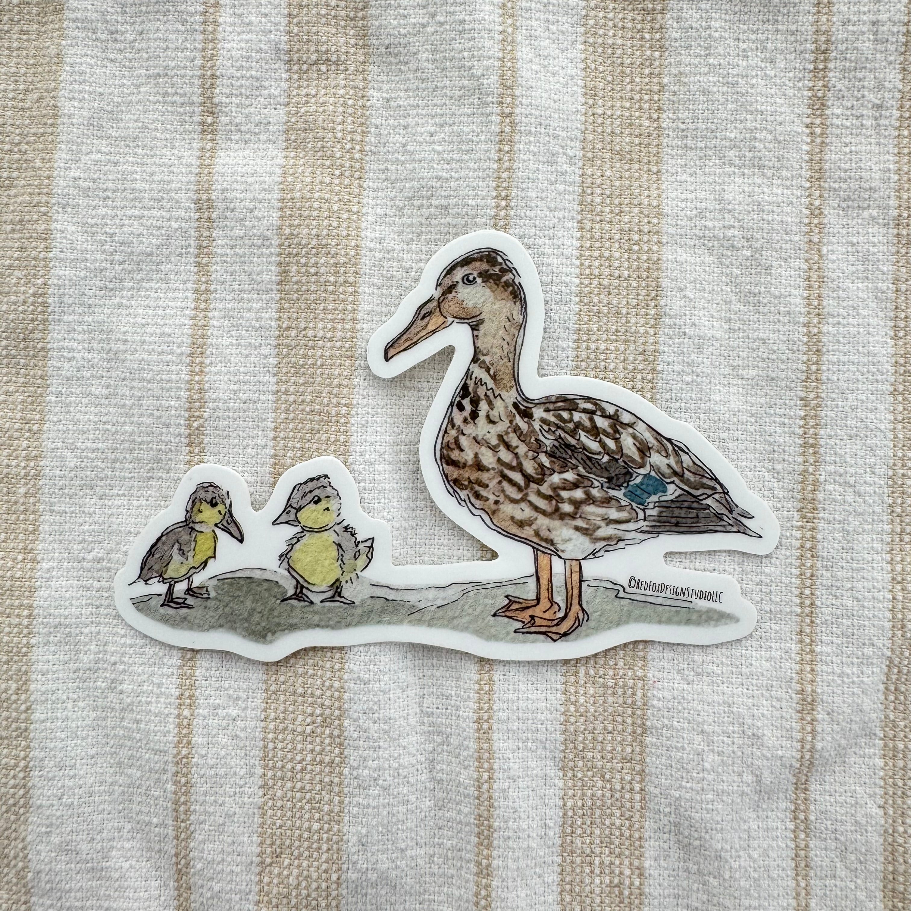Mallard Female Sticker – Red Fox Design Studio LLC